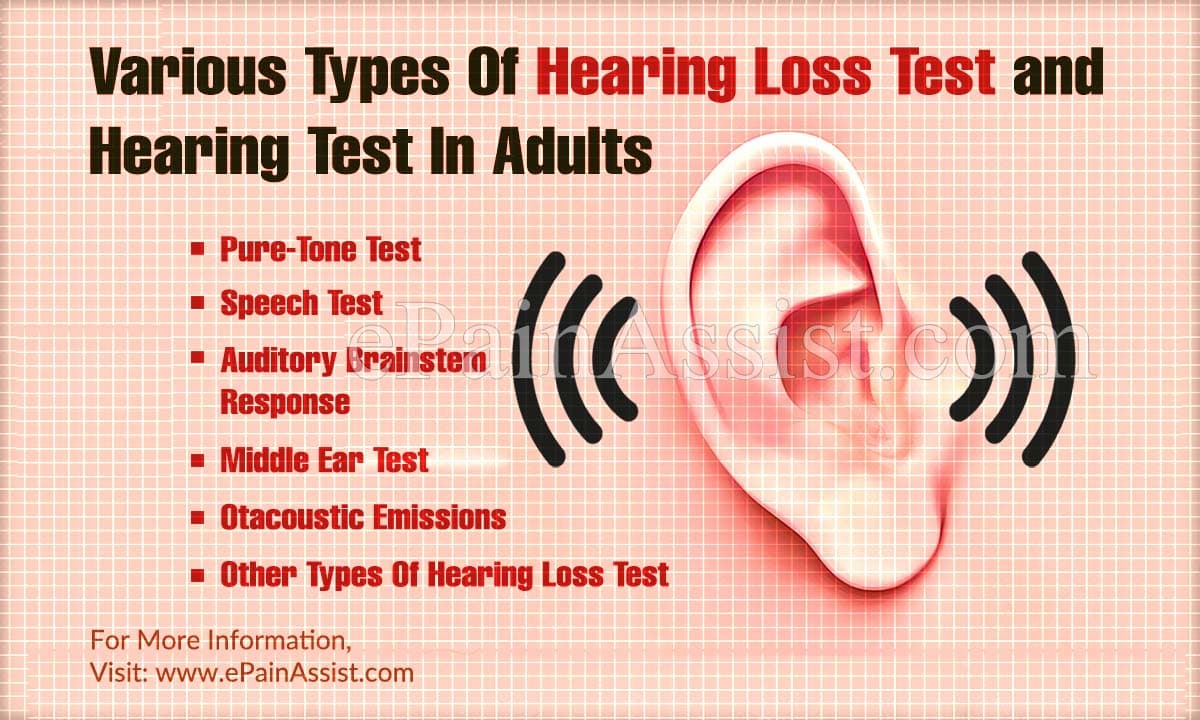 Various Types Of Hearing Loss Test And Hearing Test In Adults What To